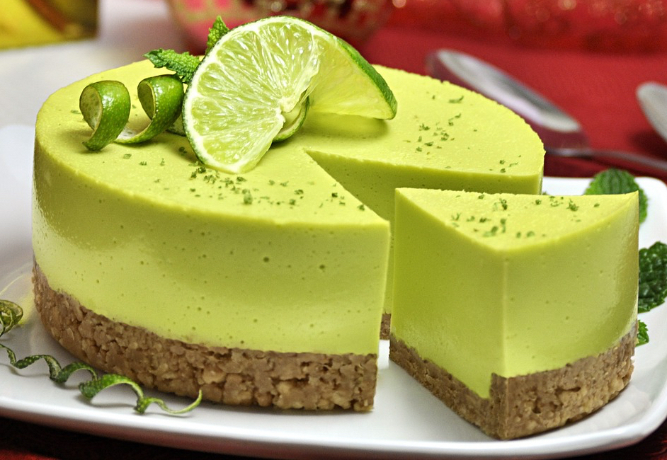 Tarta de Crema explosiva con Lima, Yuzu y Menta - Chefeel.com