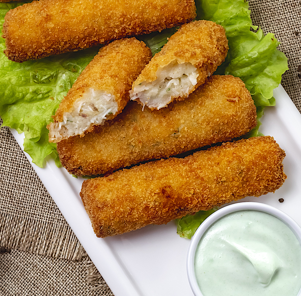 Fingers Marinos en Panko con Mayonesa de Pepino y Wasabi - Chefeel.com