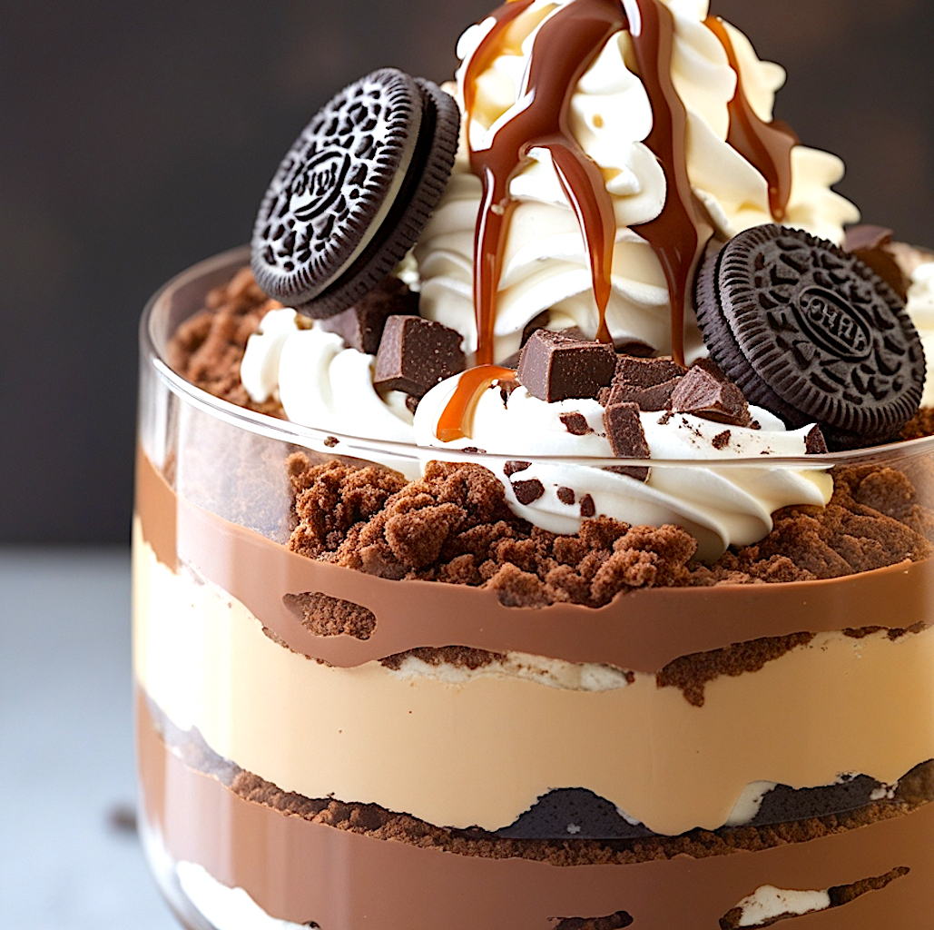 Copa Oreo de Crema de Queso al Chocolate y Crema de Whisky - Chefeel.com